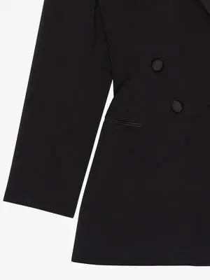 Givenchy Pleated Double-breasted Blazer - Black