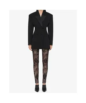 Givenchy Pleated Double-breasted Blazer - Black