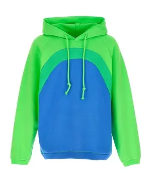 ERL Rainbow Knit-panelled Drawstring Hoodie