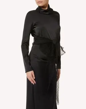 Red Valentino Polka Dot Tulle Belt - Gray
