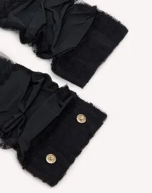 Red Valentino Polka Dot Tulle Belt - Gray