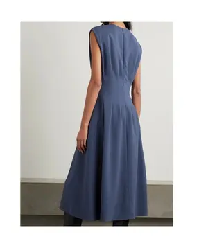 JOSEPH Pleated Midi Dress - Blue