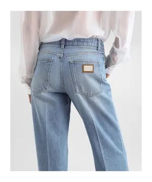 Dolce & Gabbana Pressed Pleat Loose Jeans