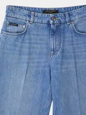 Dolce & Gabbana Pressed Pleat Loose Jeans