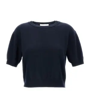 LISA YANG Ribbed Crewneck T-shirt - Black