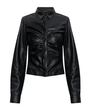 Balenciaga Ruched Long-sleeve Shirt