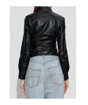 Balenciaga Ruched Long-sleeve Shirt