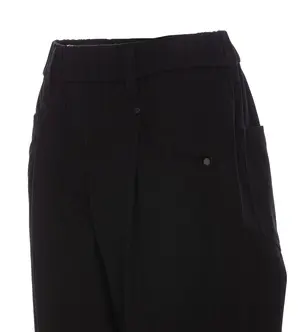 Brunello Cucinelli High Waist Straight Leg Trousers - Black