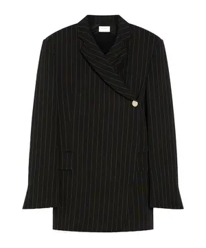 Sportmax Asymmetrical Tailored Blazer - Black
