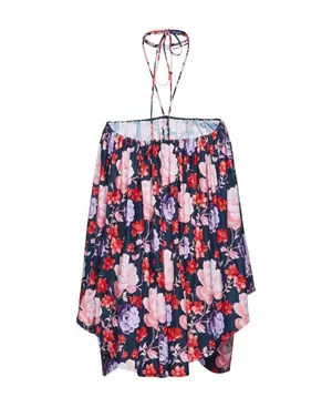 Magda Butrym Floral Print Halterneck Mini Dress