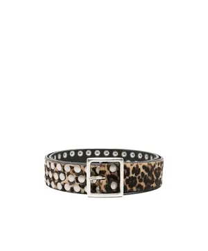 GOLDEN GOOSE Stud-embellished Buckle Belt - No