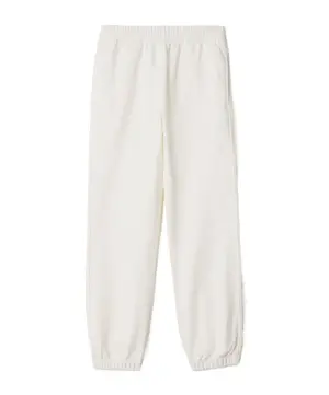 Burberry Elasticated Waist Pants With Equestrian Knight Design - White