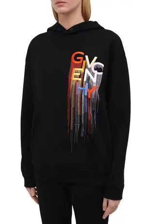 Givenchy Embroidered Logo Hooded Sweatshirt