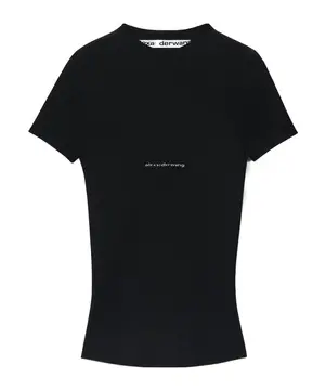 Alexander Wang Ribbed Logo T-shirt - Black