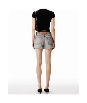Alexander Wang Ribbed Logo T-shirt - Black