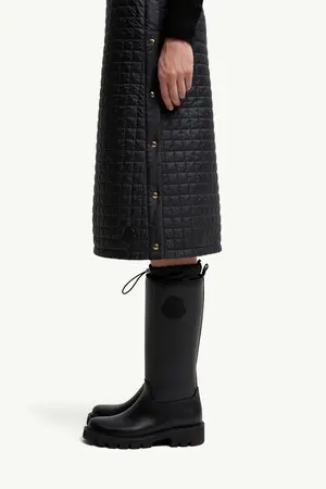 Moncler Quilted Midi Skirt - Black