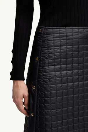 Moncler Quilted Midi Skirt - Black