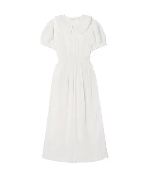 DÔEN Short Sleeve Button Front Dress