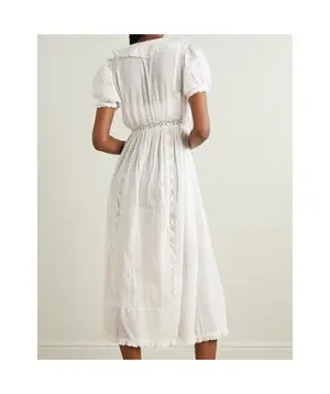 DÔEN Short Sleeve Button Front Dress