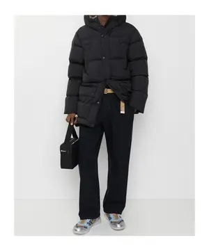 Burberry Long Sleeved Hooded Down Jacket - Black