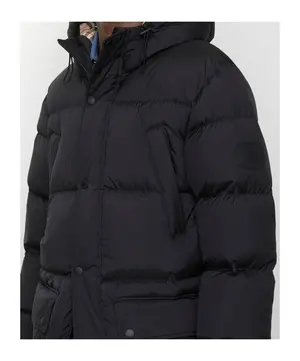 Burberry Long Sleeved Hooded Down Jacket - Black