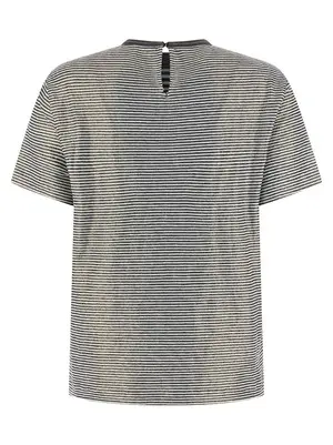 Brunello Cucinelli Striped Metallic T-shirt
