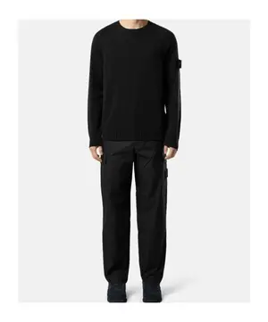 Stone Island Stretch Cargo Pants - Black