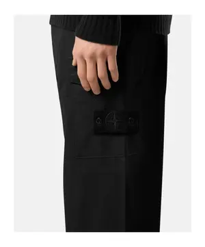 Stone Island Stretch Cargo Pants - Black