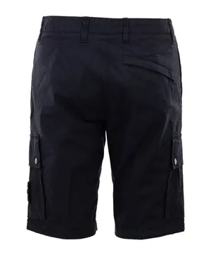 Stone Island Logo Patch Cargo Shorts - Blue