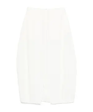 TOTEME Parachute Front Slit Skirt - White
