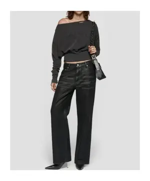 MISBHV Austin Coated Wide-leg Jeans