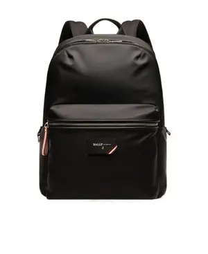 Bally Zippered Backpack With Top Handle And Adjustable Shoulder Strap - Black