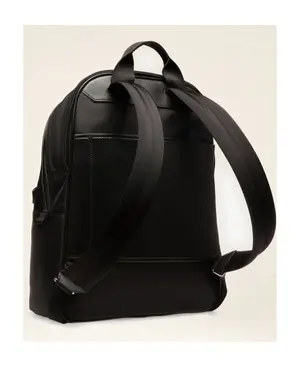 Bally Zippered Backpack With Top Handle And Adjustable Shoulder Strap