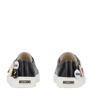 Moschino Embellished Calfskin Sneakers