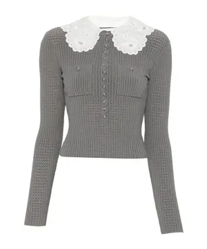 Self-portrait Lace Up Shirts For Women