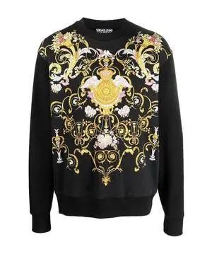 Versace Barocco Print Cotton Sweatshirt