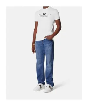 Versace Logo-printed Crewneck T-shirt