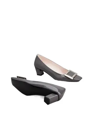 ROGER VIVIER Belle Vivier Buckle Pumps - Grey