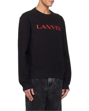 LANVIN Logo Embroidered Crewneck Sweatshirt
