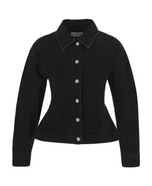 Alexander McQueen Peplum Denim Jacket
