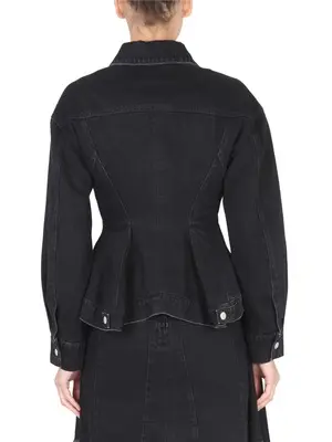 Alexander McQueen Peplum Denim Jacket