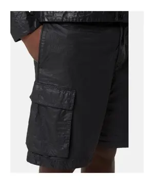 Stone Island Wide Leg Cargo Shorts - Black