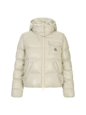 Moncler Moncler Andro Hooded Short Down Jacket Light Green