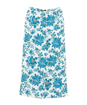 Etro Cropped Floral Trousers - Blue