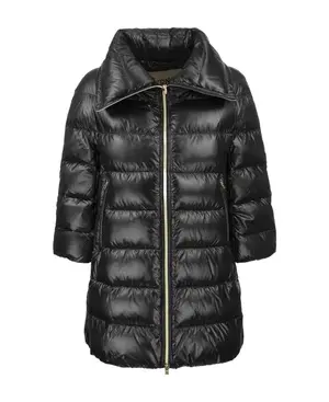 Herno Cleofe High Neck Crop-sleeved Coat