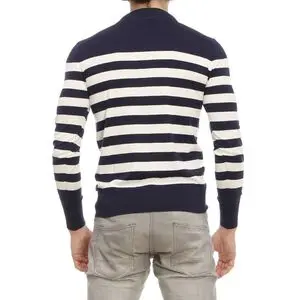 Emporio Armani Striped Knitted Cardigan - Black