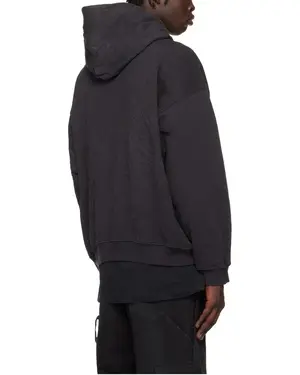 Balenciaga Medium Fit Hoodie With Sports Icon Graphic - Black