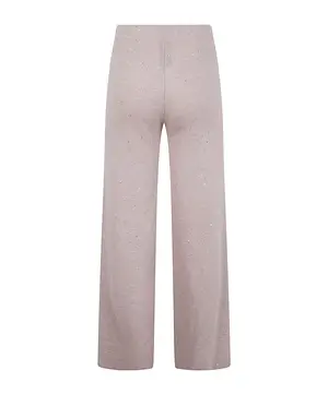 D.exterior Crystal Embellished Knit Pants - Gray