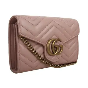 Gucci Gg Marmont Quilted Woc - Brown