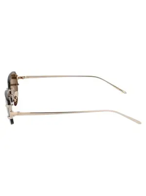Linda Farrow Rimless Rectangle Sunglasses - Green